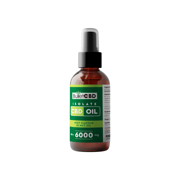 Bullet CBD 6000mg Pure Mint CBD Isolate MCT Oil Spray - 30ml | E-Liquids UK