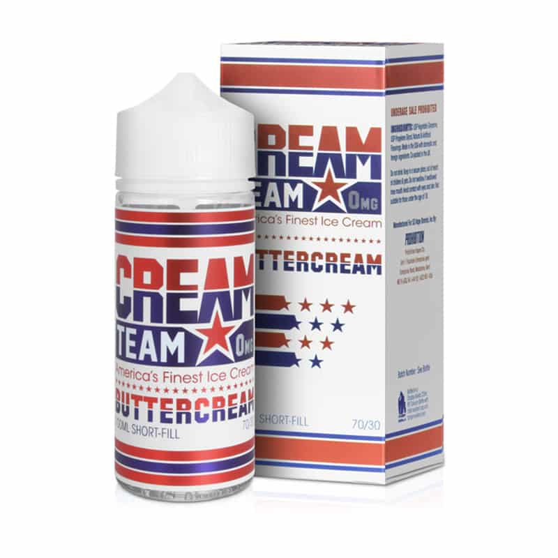 Buttercream 100ml Short Fill By Cream Team | E-Liquids UK