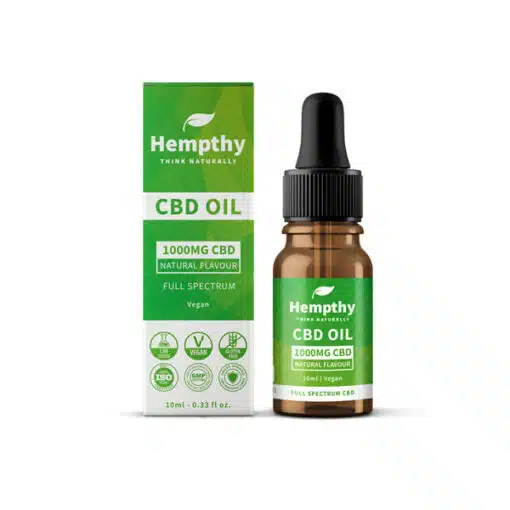 Hempthy 1000mg CBD Oil Full Spectrum Natural - 10ml | E-Liquids UK