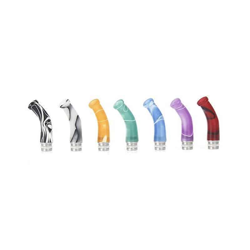 Long Acrylic & Stainless Steel Curved Drip Tips | 510 Connection | E ...